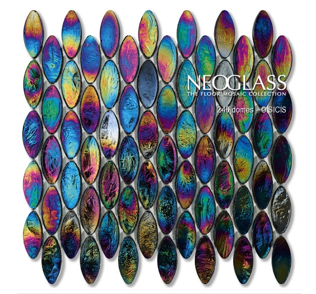 Sicis NeoGlass Iridescent Domes Velvet 246: Mosaic Tile USA