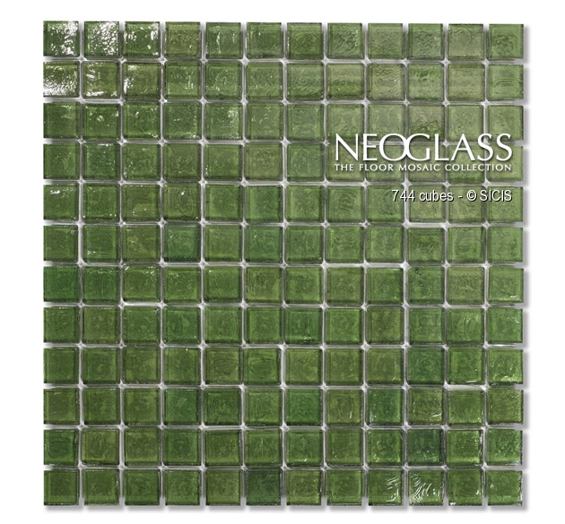 Sicis NeoGlass Translucent Cubes Tweed 744: Mosaic Tile USA
