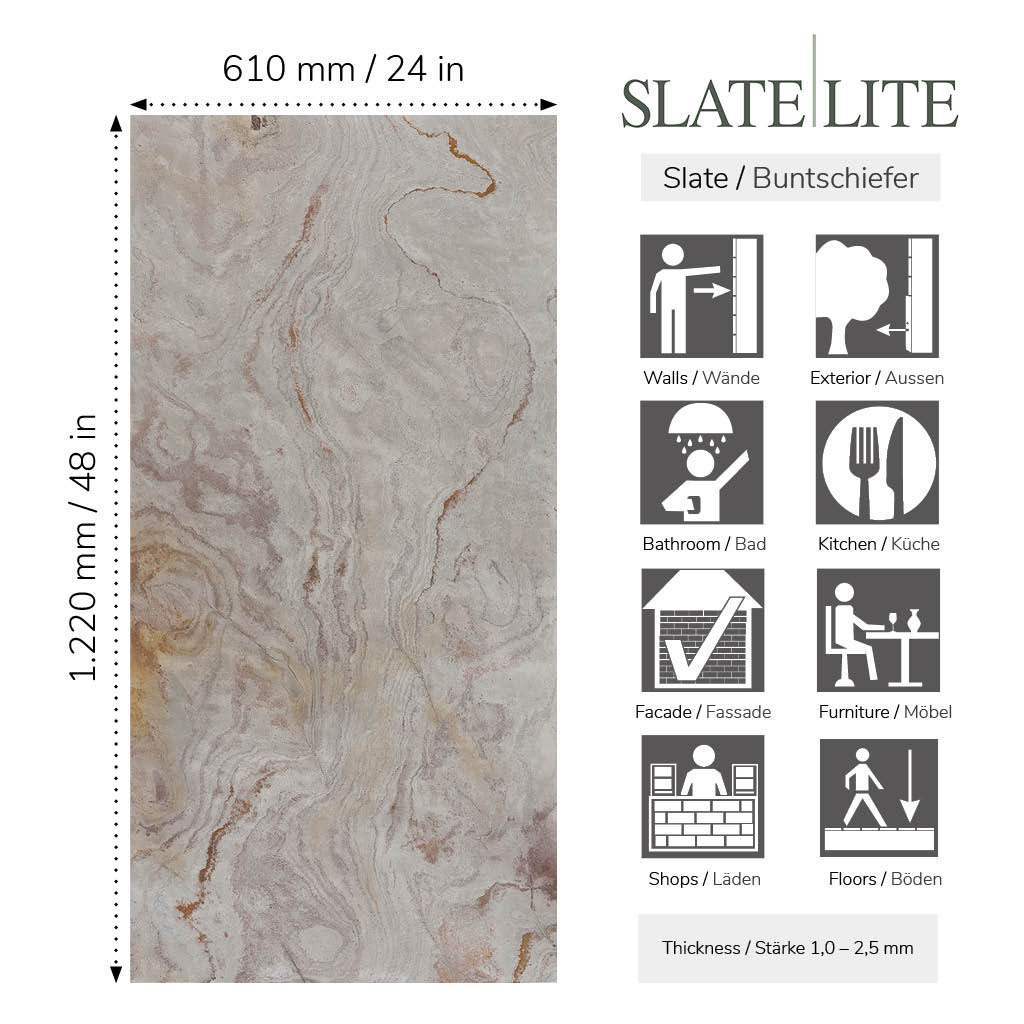 Mosaic Tile USA: Slate-Lite Blanco Stone Veneer