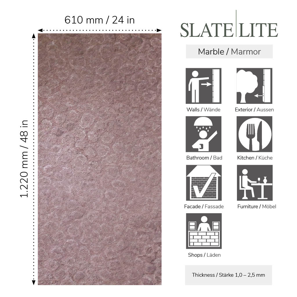 Mosaic Tile USA: Slate-Lite Red Shell Stone Veneer