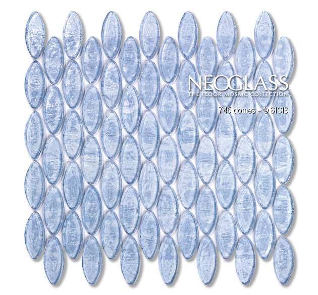 Sicis NeoGlass Transparent Domes Cashmere 745: Mosaic Tile USA